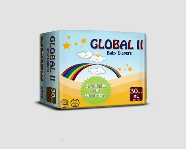 Global II Baby Diapers – XL (30Pcs) – Dukaan.lk